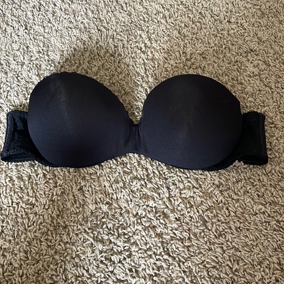 Lily of France | Intimates & Sleepwear | Black Womens Strapless Bra ...